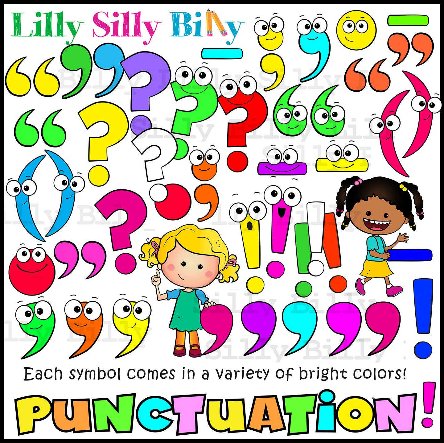 Black And White Punctuation Marks Clip Art