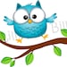 Woodland Animal Whimsy, Clipart. Black & White and Full Color Graphics ...
