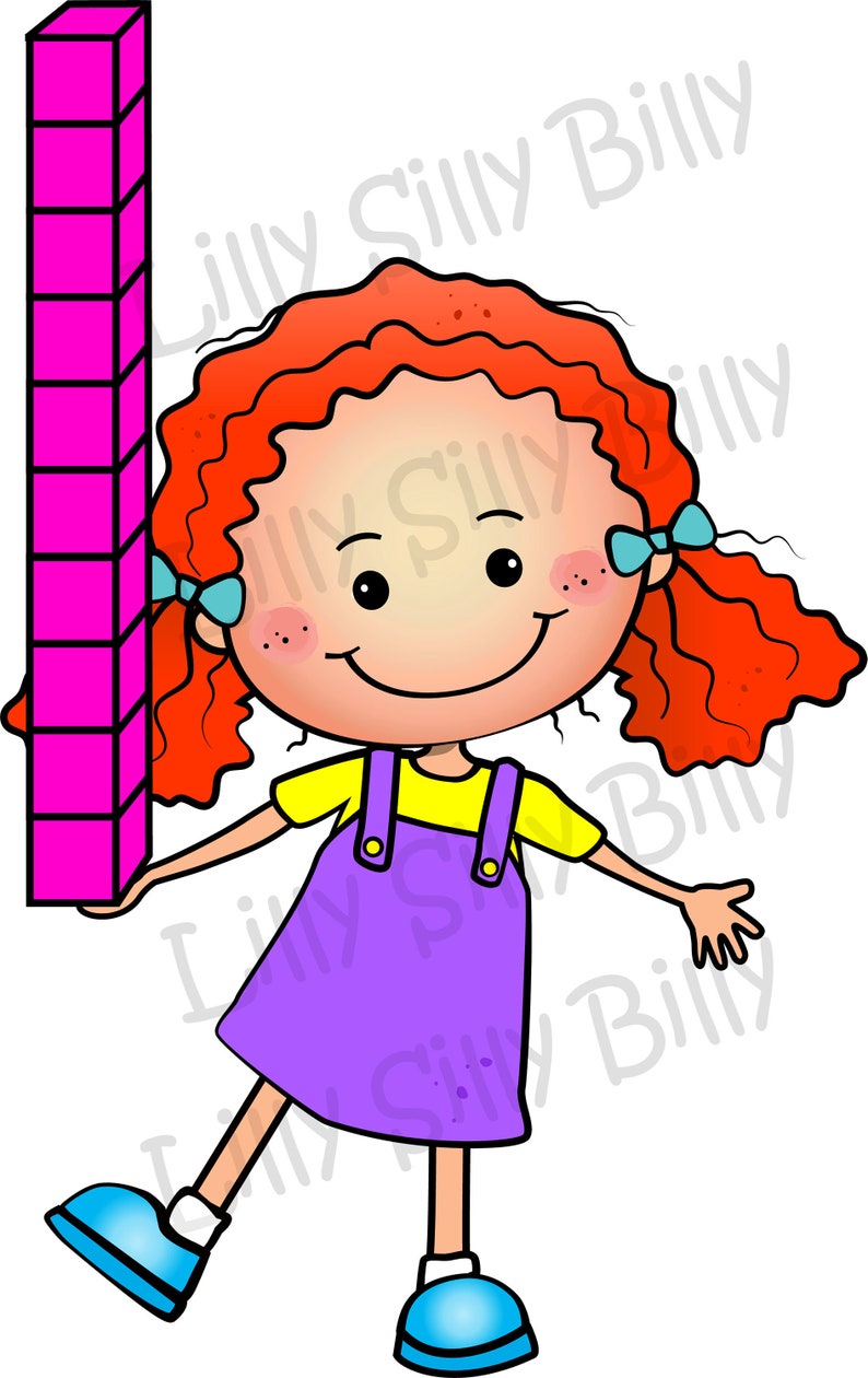 Base 10 Blocks With Kiddo's. Clipart for Small Commercial* and ...