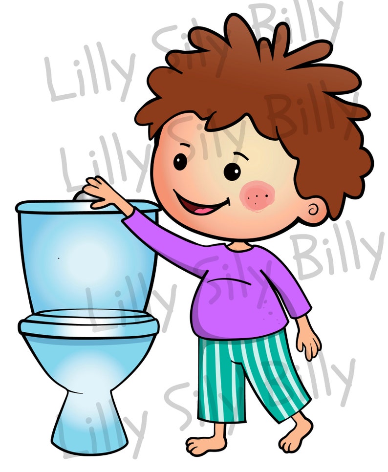 Morning Routine - Milo and Lilly. Sequential Clipart in Black & White ...