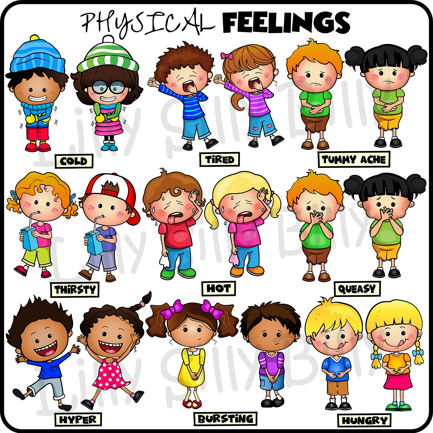 Different Types Of Strong Feelings Clipart