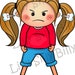 Teen's Emotions. Clipart, Black and White & COLOR, Small Commercial and ...