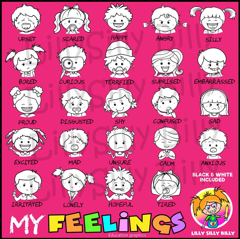 MY Feelings, Clipart - Super Sweet Digital Images for Small Commercial ...