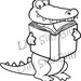Animals READING, A-Z, Clipart. Black & White and Full Color Graphics ...