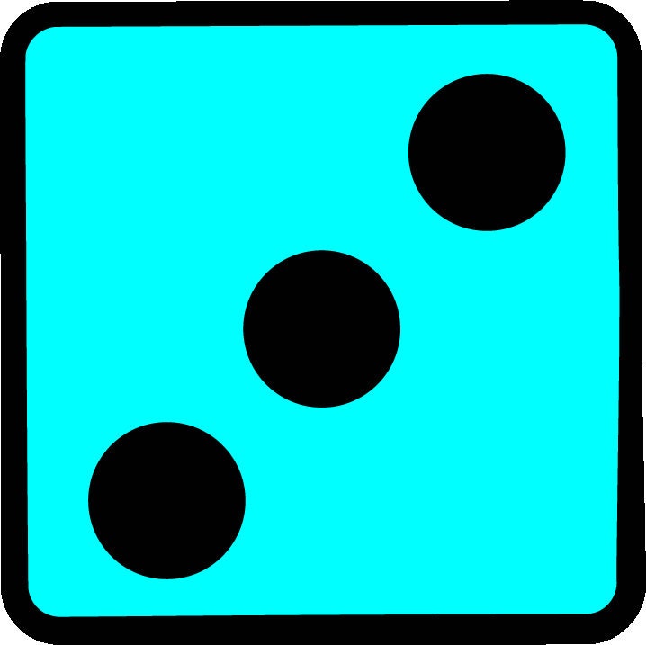 Rainbow Dice. Clipart Dice in a Variety of Colors. Small Commercial and ...