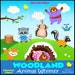 Woodland Animal Whimsy, Clipart. Black & White and Full Color Graphics ...