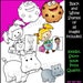 Alphabet BIG BUNDLE- 216 Images: Black and White/ Color Graphics A - Z ...