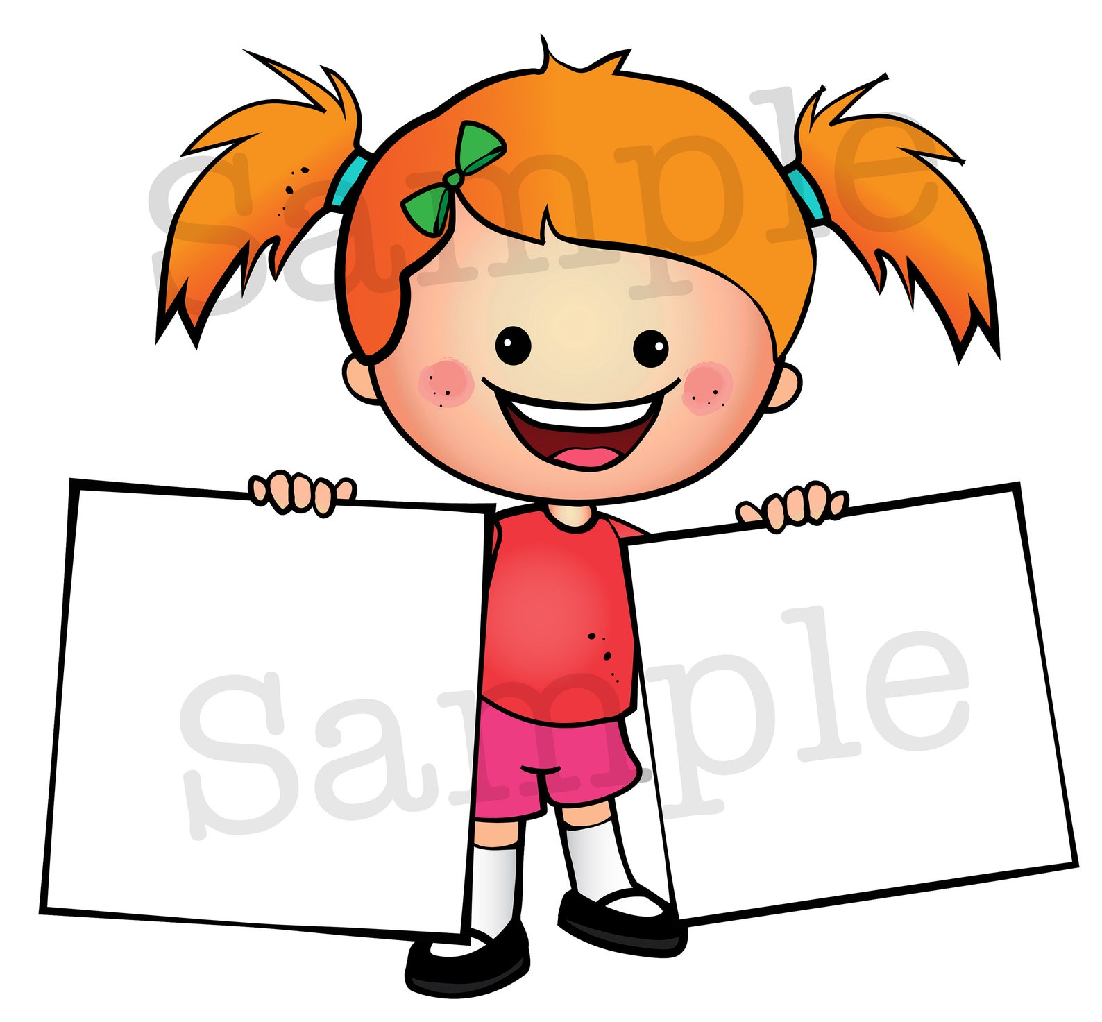 Kids Holding BLANK Q & A Placards Clipart for Small | Etsy