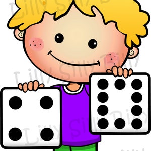 Dice Kids. Numbers 13-20. Clipart of Kids With Dice. Small Commercial ...