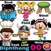 Diphthong BUNDLE. Phonics, 192 Clipart Images in Black and White Stamps ...