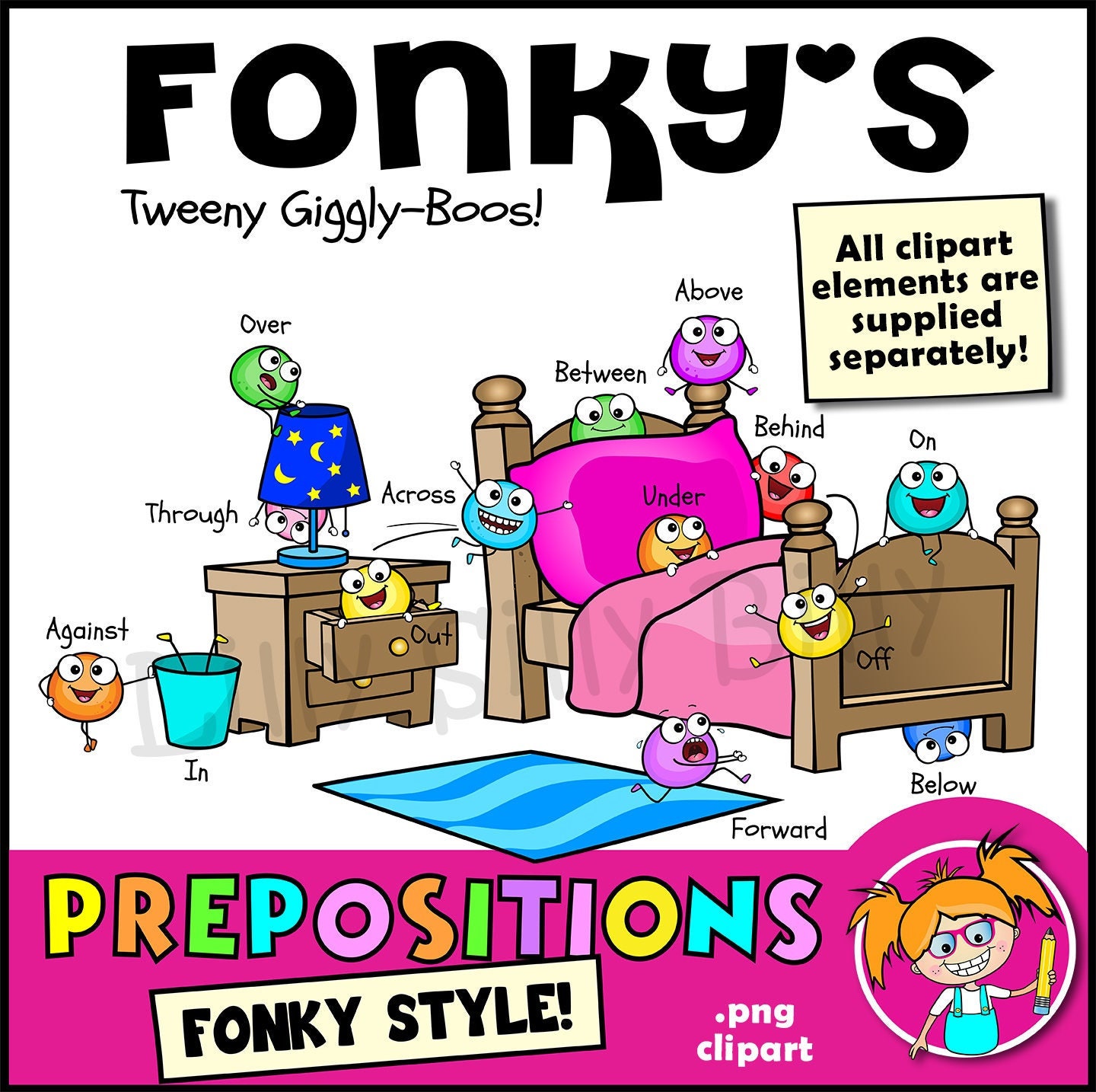 Preposition Fonky's Physics Clipart Collection. Small Commercial and ...