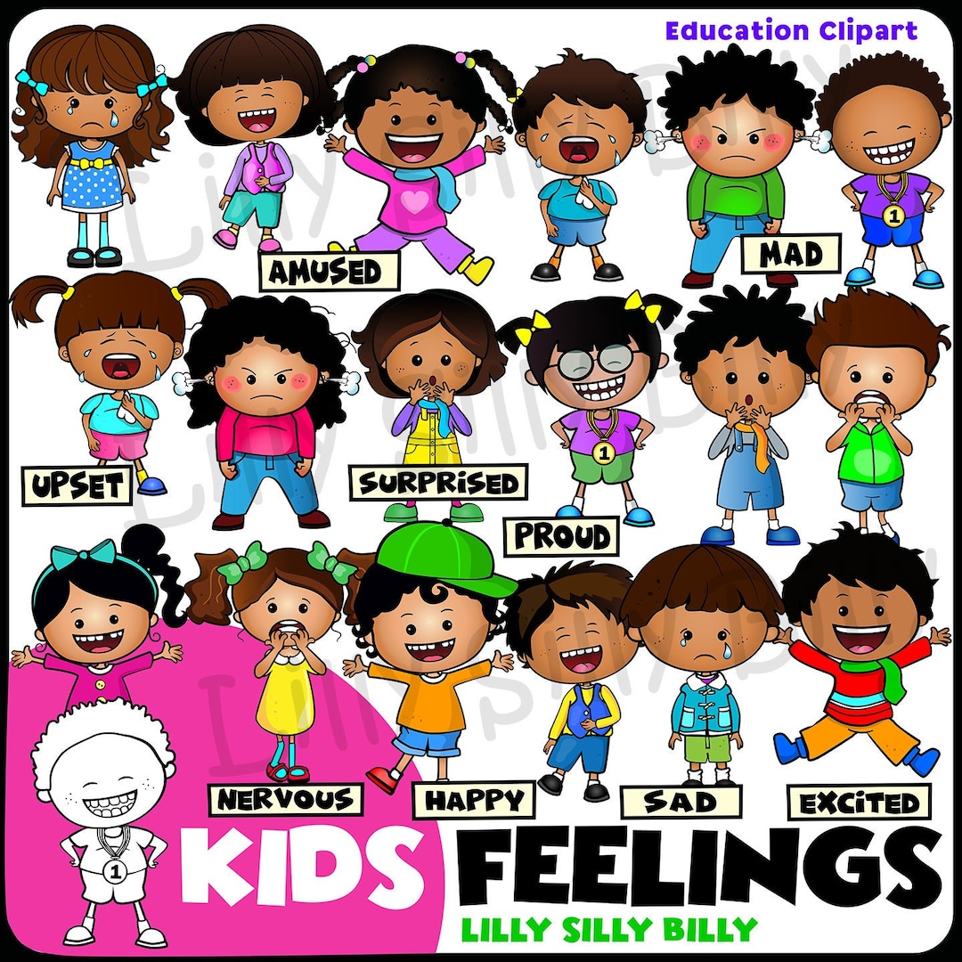 Kids Feelings, Clipart - Super Sweet Digital Images for Small ...