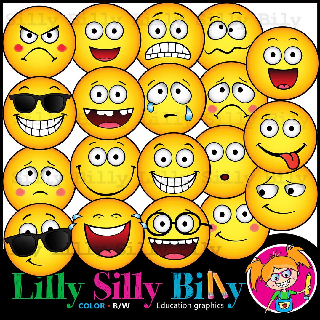 Clipart Emoji's 'brainy Buds' - Children's Educational Graphics. Images ...