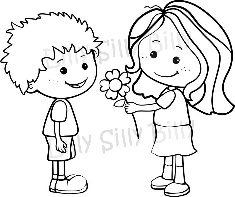 Acts of Kindness. Clipart, Black and White & COLOR, Small Commercial ...