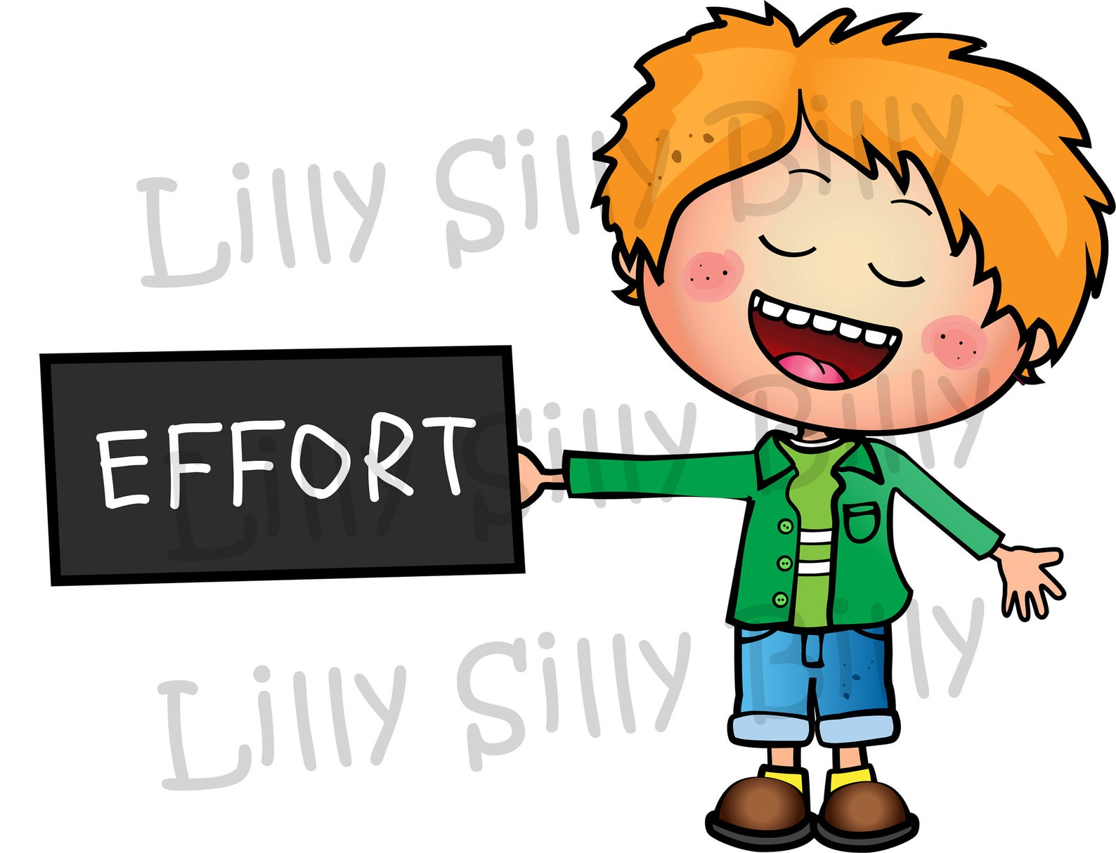 Positive Behaviour Clipart in BLACK & WHITE/ Full Color. Small ...