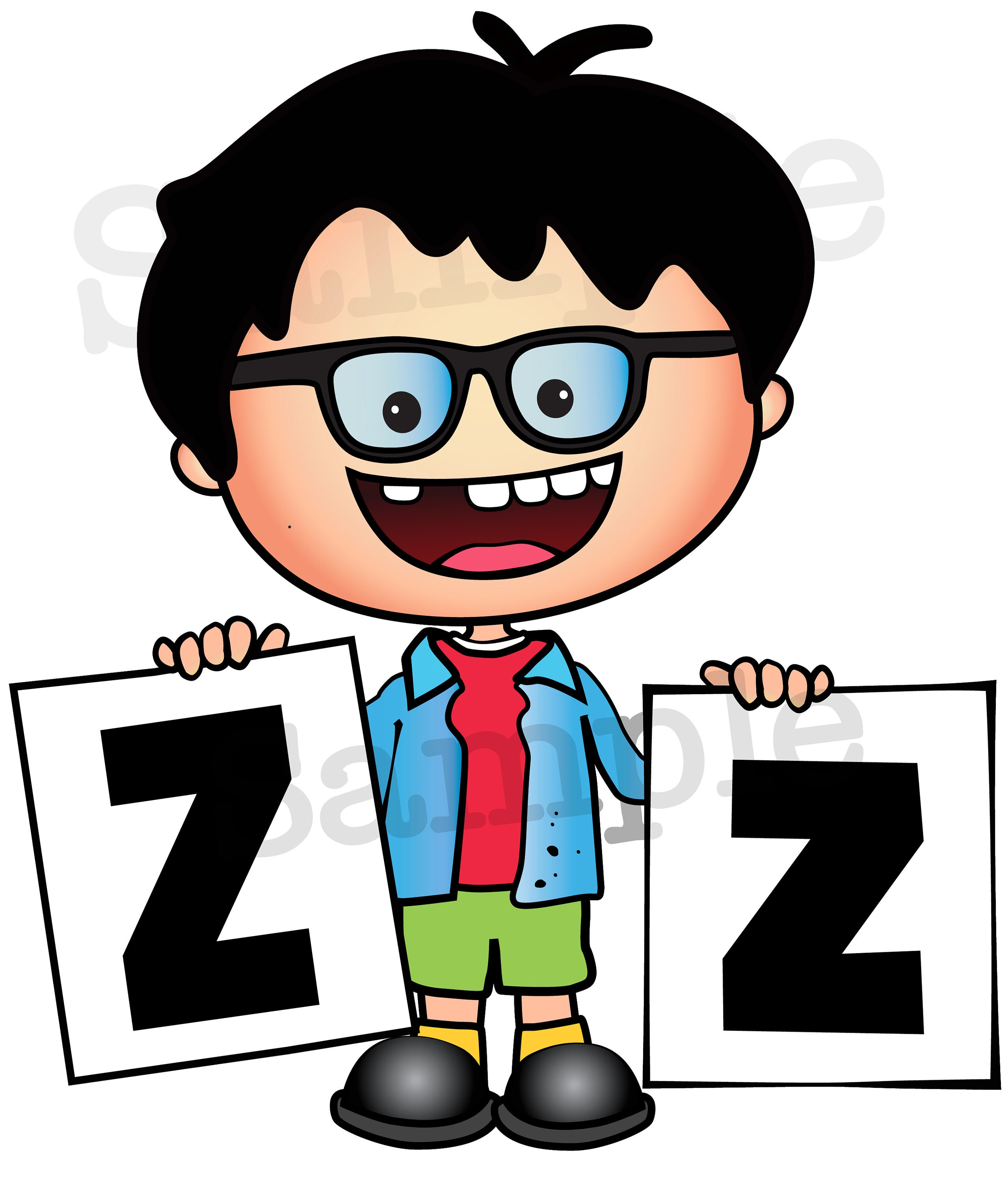 ALPHABET KIDS 52 Images: Black and white/ AND color graphics | Etsy