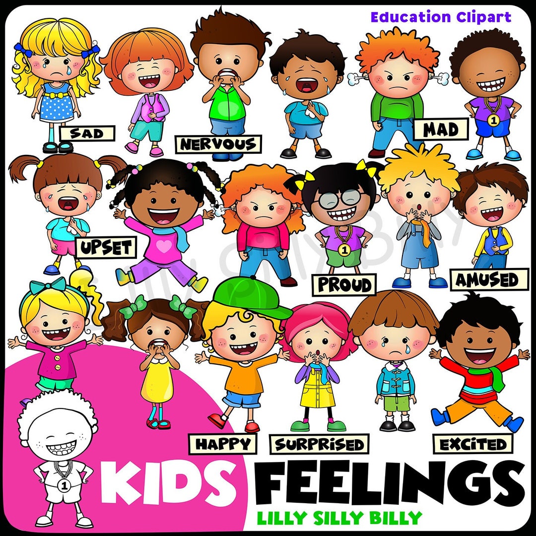 Kids Feelings, Clipart - Super Sweet Digital Images for Small ...