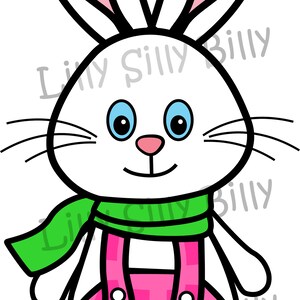 Hoppy Easter - Clipart in BLACK & WHITE/ Full Color. Small Commercial ...