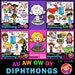 Diphthong BUNDLE. Phonics, 192 Clipart Images in Black and White Stamps ...