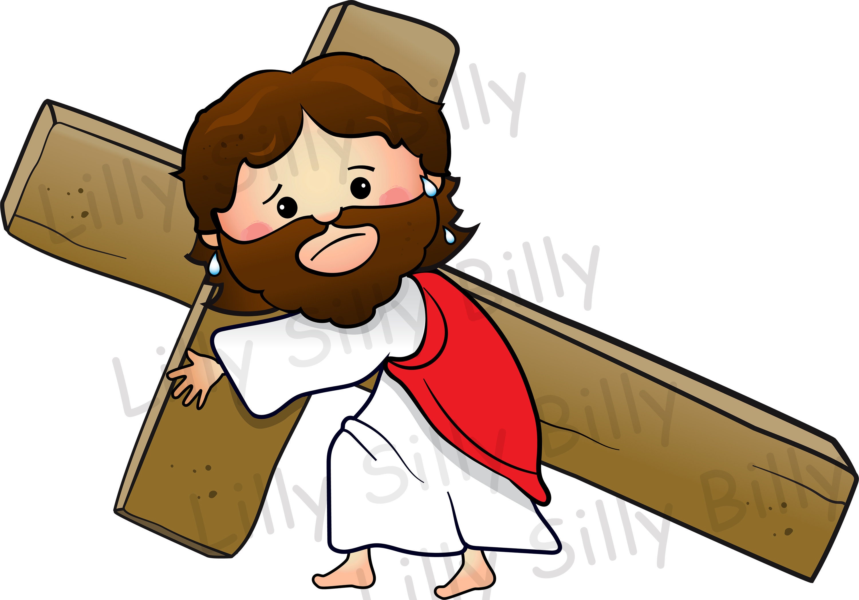 Easter Story BLACK and WHITE/ and Full Color Clipart. - Etsy