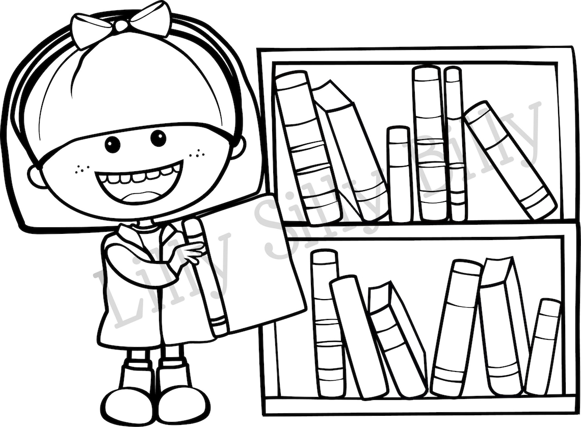Kindergarten Day BLACK and WHITE/ and Full Color Clipart. - Etsy