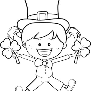 St. Patrick's Day Clipart. BLACK and WHITE and Color. Education ...