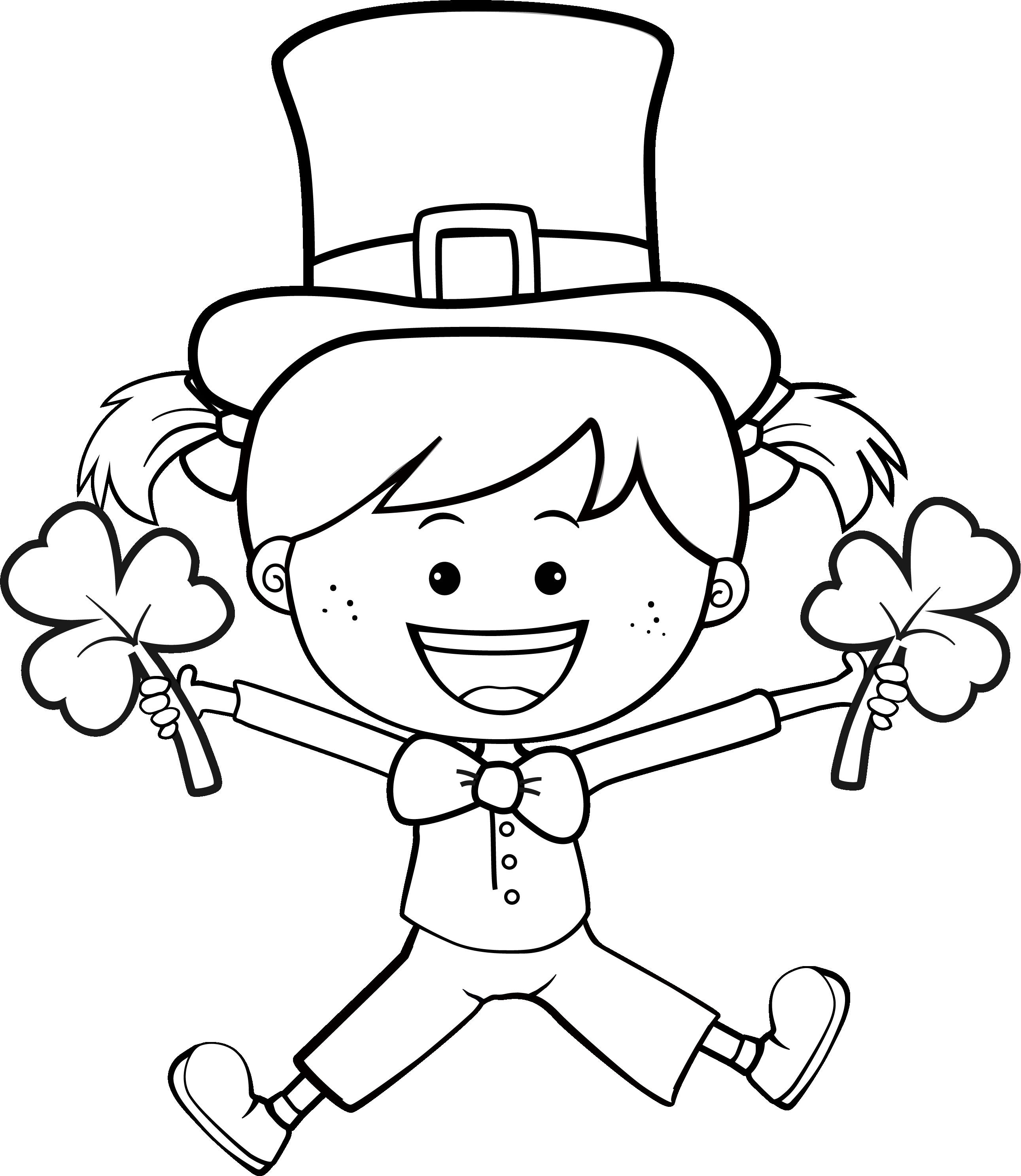 St. Patrick's Day Clipart. BLACK and WHITE and Color. Education ...