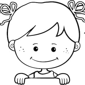 Happy Kids Clipart Peekers, Value Bundle - Smiling Children, Peeking ...