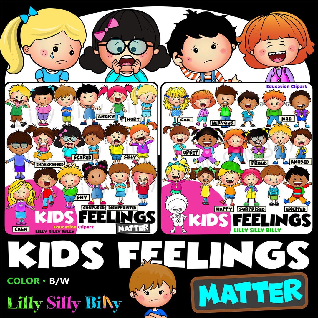 Kids Feelings Matter, Clipart BUNDLE - Super Sweet Digital Images for ...