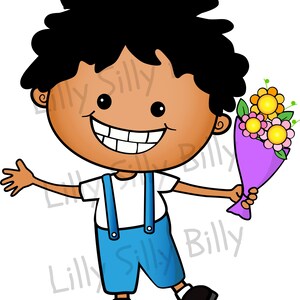 A Mothers Day - Clipart Mini Bundle in BLACK & WHITE/ Full Color. Small ...