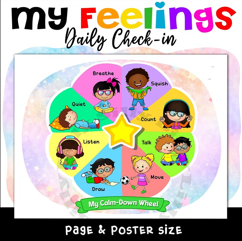 Calm Down Wheel | Coping Skills Kit for Kids | SEL Calm Corner ...
