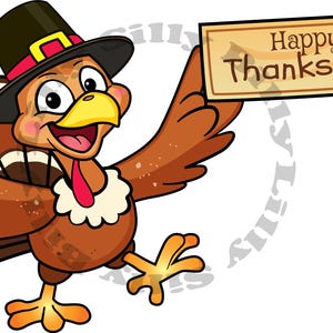 Thanksgiving Clipart. Pilgrim, Native Amercian Indian, Happy Turkey and ...