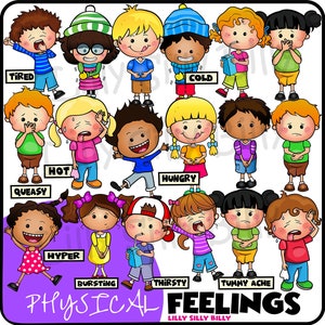 Kids Feelings Matter, Clipart TRI-BUNDLE - Super Sweet Digital Images ...