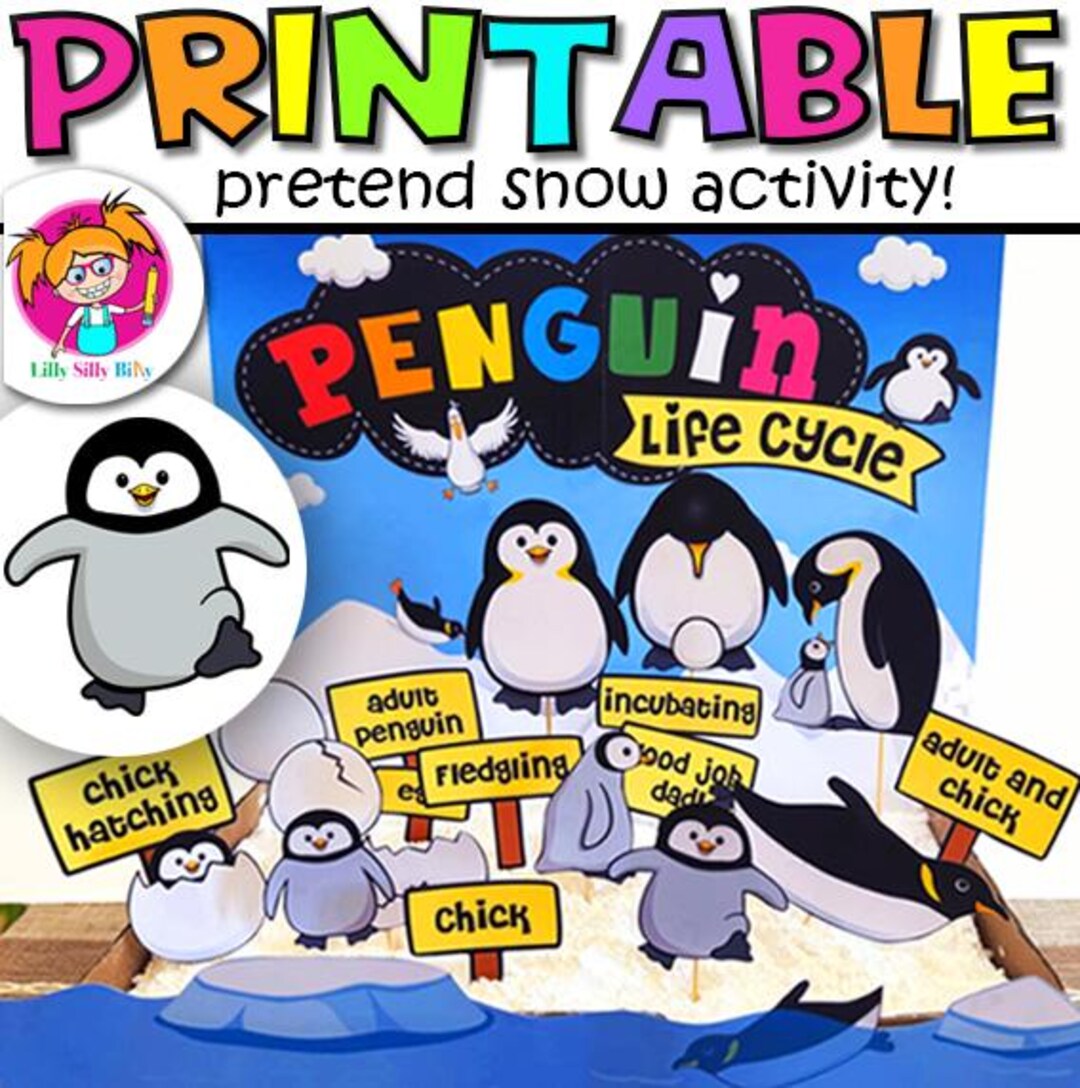 Penguin Life Cycle. Printable Craft Activity. Personal and Educational ...
