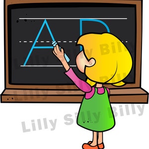 WRITING. Clipart in Color & Black/white. {lilly Silly Billy} - Etsy