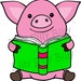 Animals READING, A-Z, Clipart. Black & White and Full Color Graphics ...
