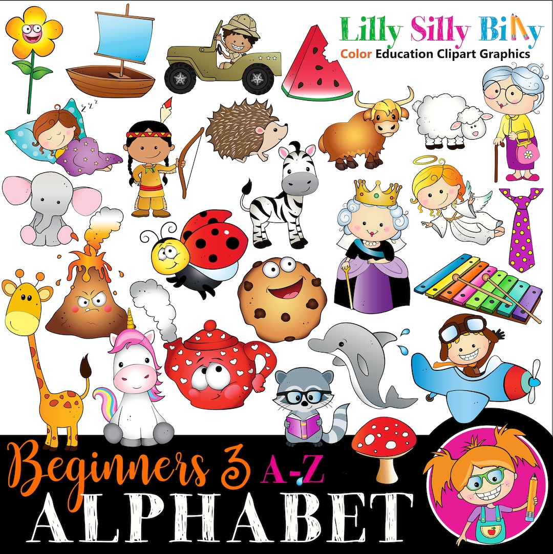 Alphabet Pictures - Phonics, A-Z Words for Beginners. One to Four ...