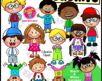Special Needs Kids. Clipart, Black and White & COLOR of Kids With ...