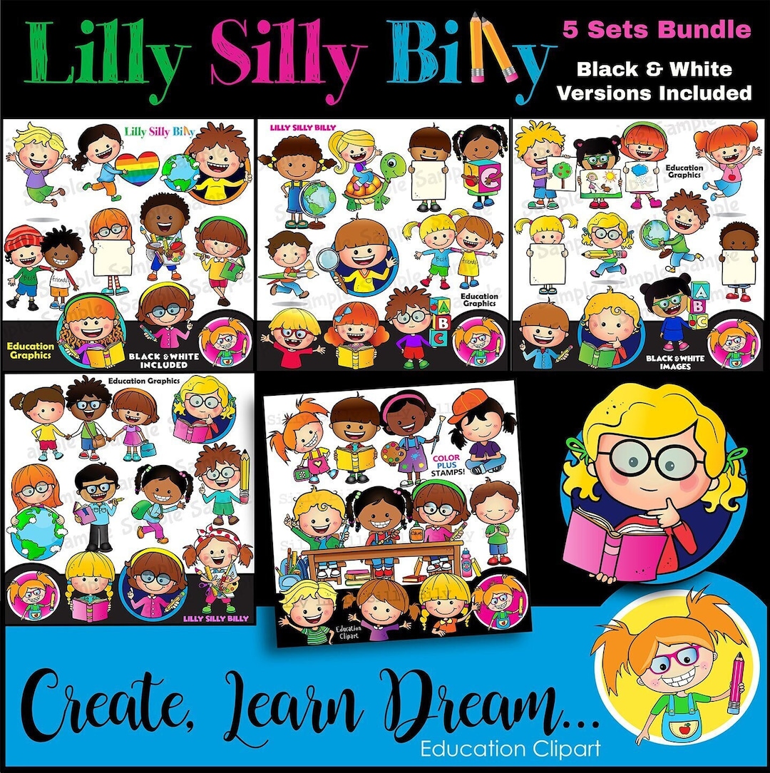 Create, Learn, Dream - 95 Image Clipart BUNDLE (5 SETS). Clip Art ...