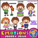 Emotions Clipart - Moody Milo! Lilly Silly Billy, Super Sweet Digital ...