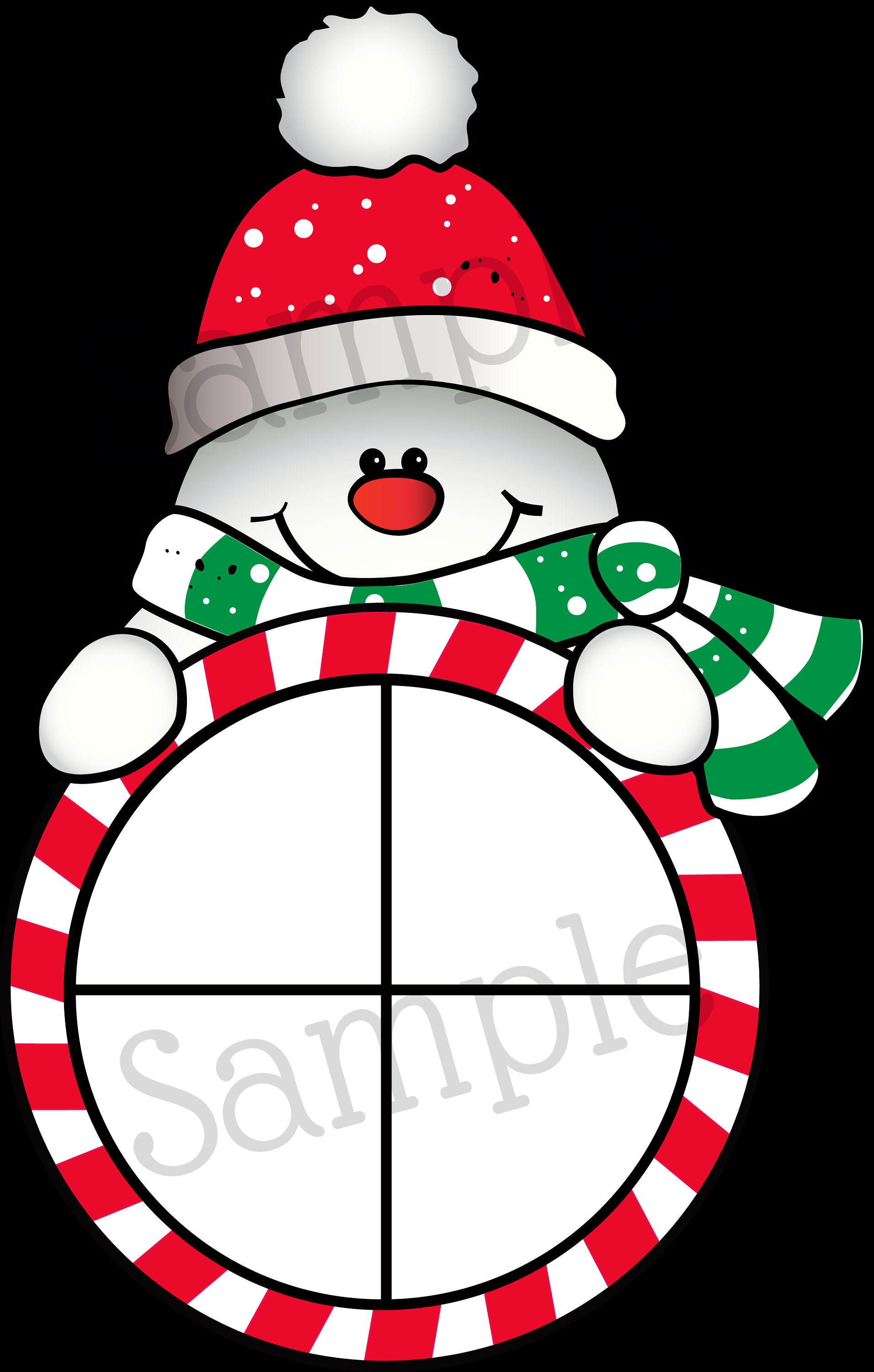 Snowman Spinners BLACK and WHITE/ and Full Color Images. Festive ...