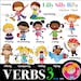 VERBS 1-2-3 Bundle - Clipart for Small Commercial and Education Use ...