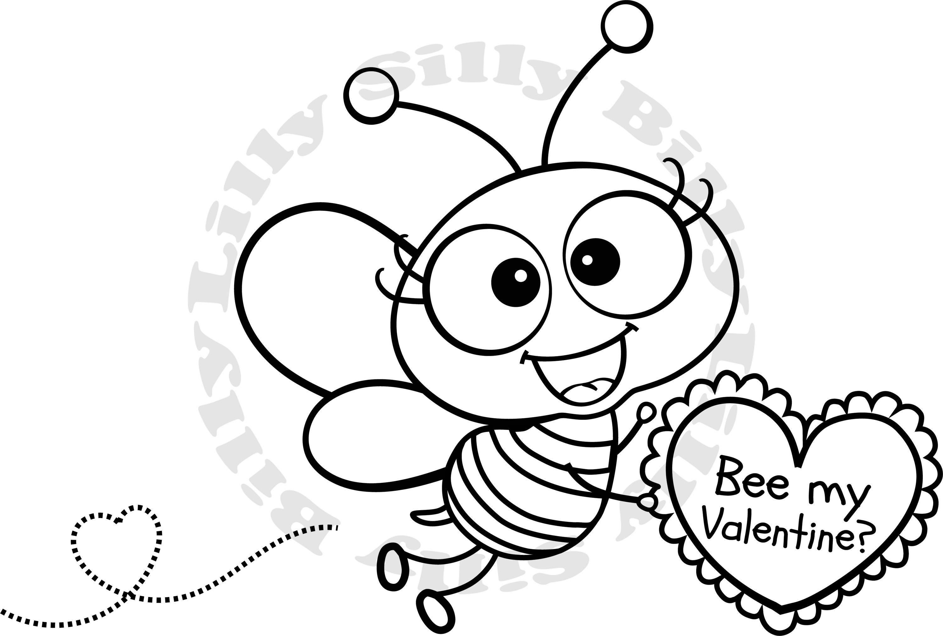 I Love My Valentine. Clipart. BLACK and WHITE and Color. Education ...