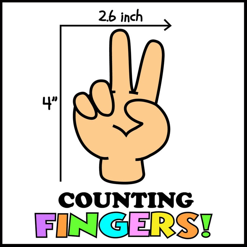 Finger Counting Hands. Clipart for Small Commercial* and Educational ...