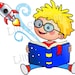 Reading Kids. Clipart in Color & Black/white. {lilly Silly Billy ...