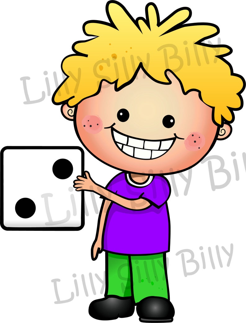 Dice Kids. Numbers 1 6. Clipart of Kids With Dice. Small - Etsy