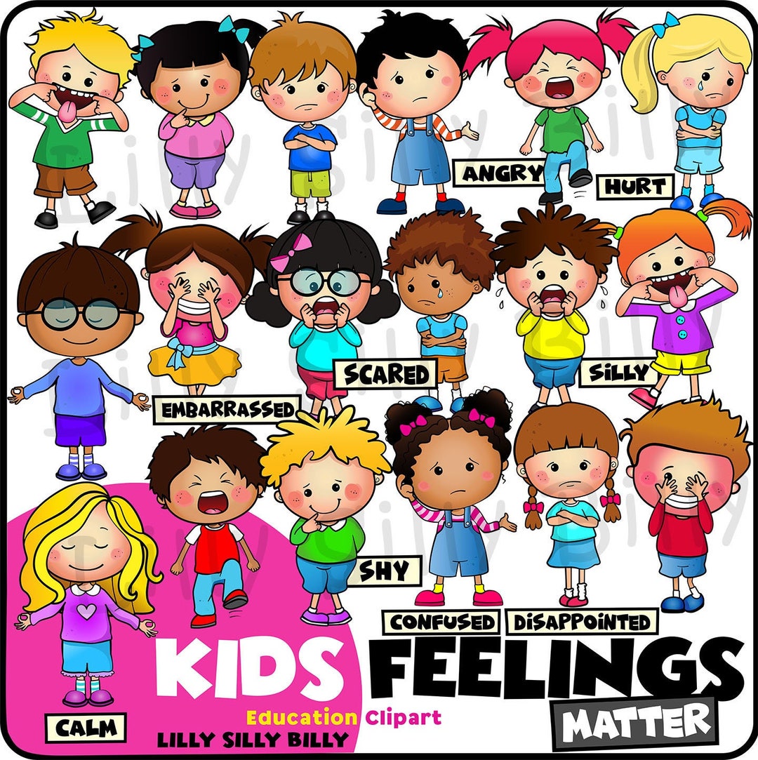 Kids Feelings Matter, Clipart - Super Sweet Digital Images for Small ...
