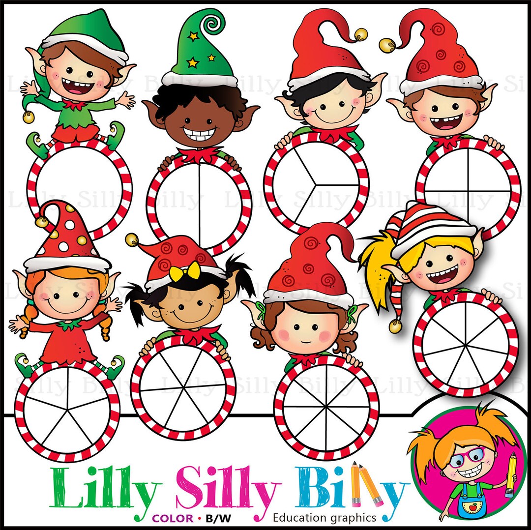 Cheeky Christmas Spinners - BLACK and WHITE/ and Full Color Images ...