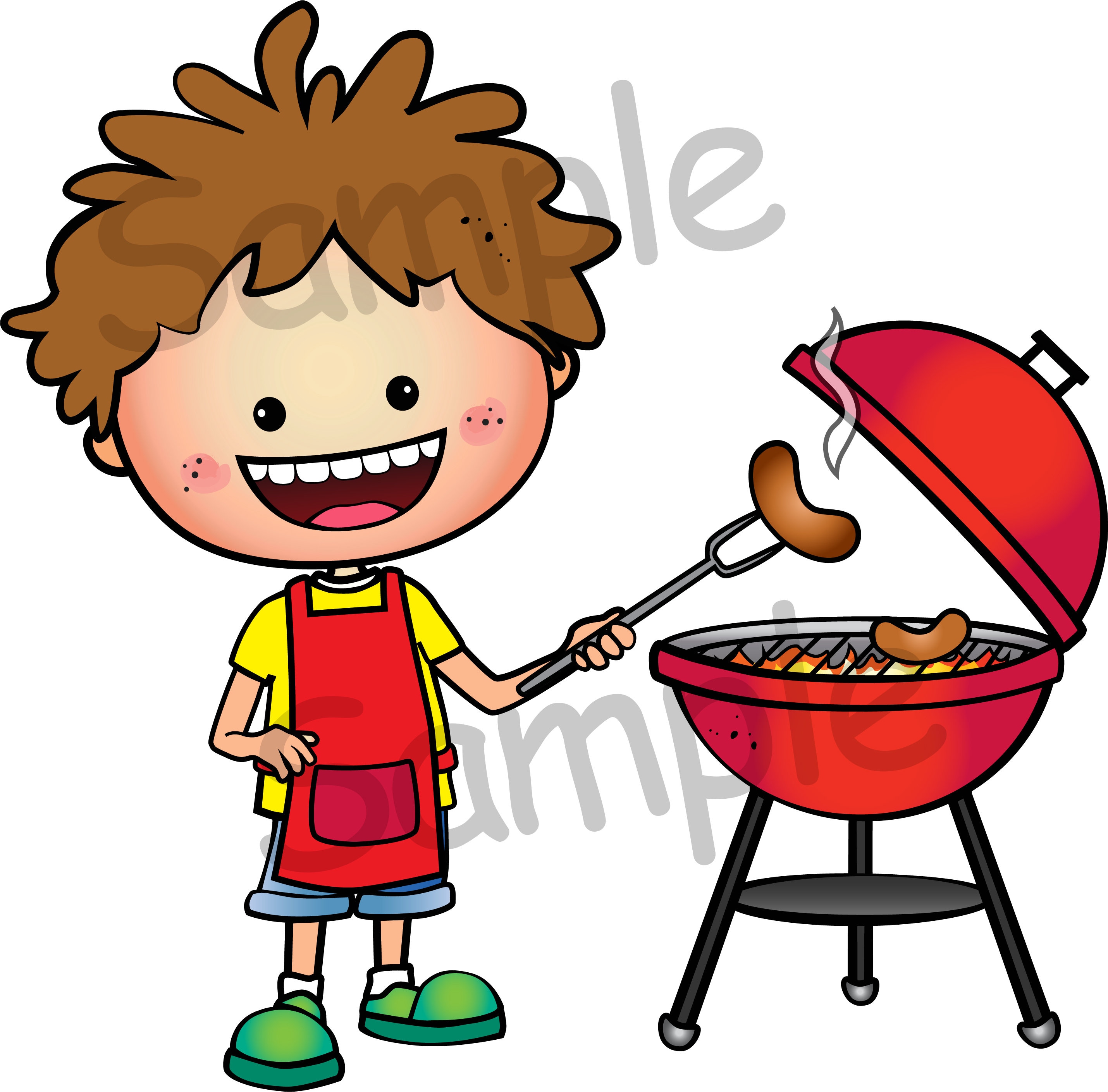 SUMMER BBQ Clipart for Small Commercial and Education Use. - Etsy