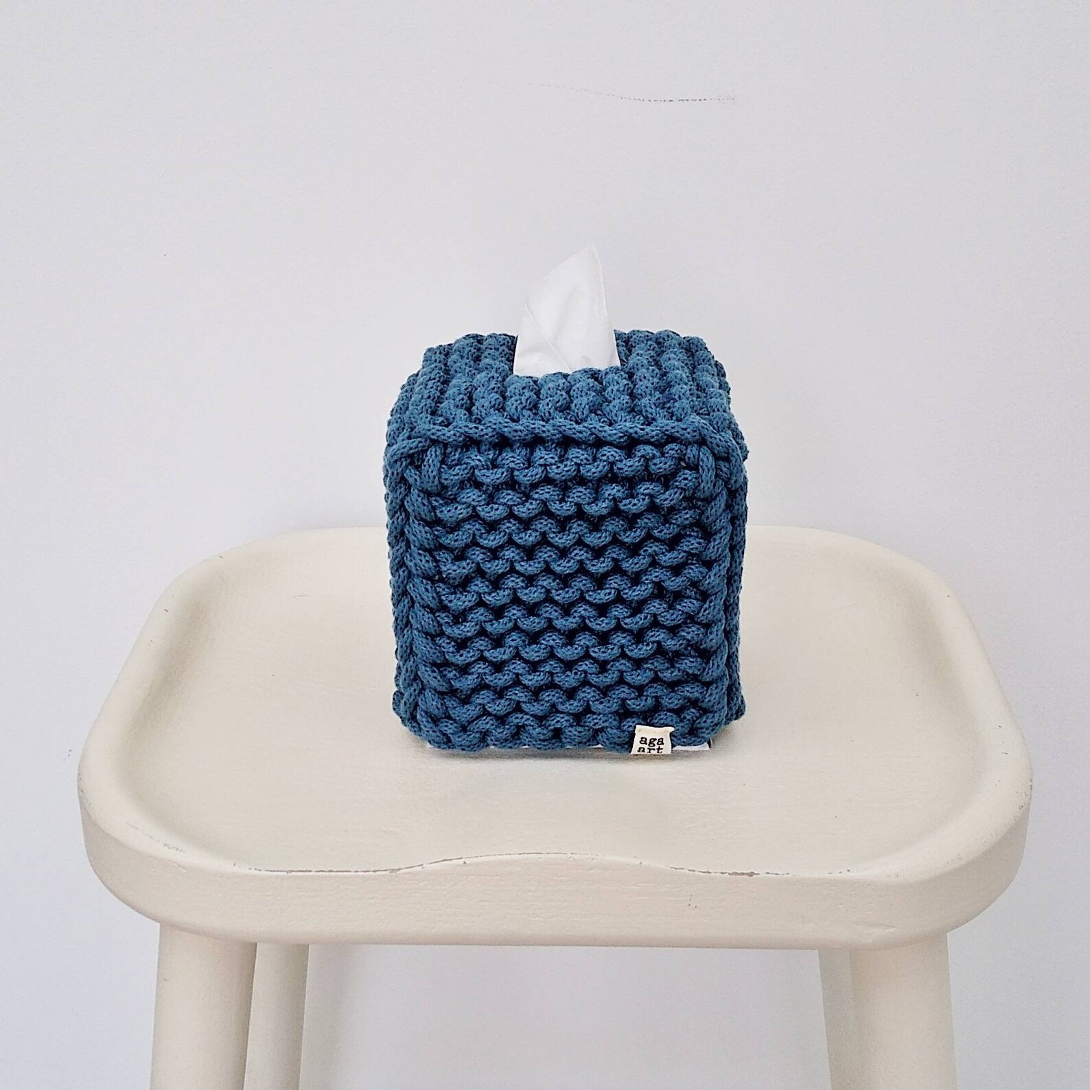 TISSUE BOX COVER Cotton Cord Box Cover Knitted Tissue Box - Etsy
